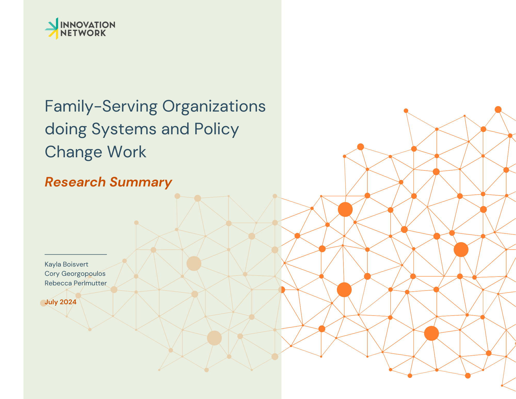 Family-Serving Organizations doing Systems and Policy Change Work